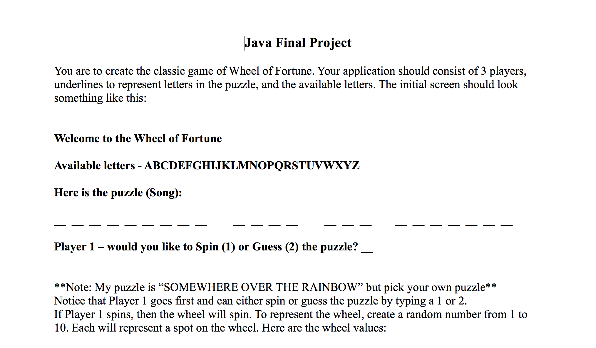 Solved This project should be done in JAVA. The puzzle | Chegg.com