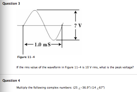 Solved If the rms value of the waveform in Figure 11-4 is 10 | Chegg.com