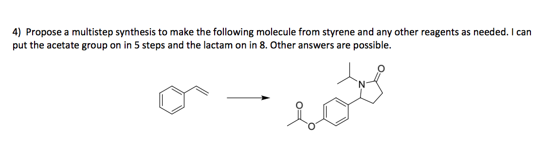 Solved 4) Propose a multistep synthesis to make the | Chegg.com