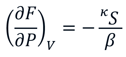 Solved ( delta F/ delta P)v = - kappa S/ beta | Chegg.com
