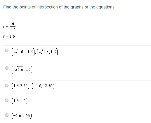 Solved Find the points of intersection of the graphs of the | Chegg.com