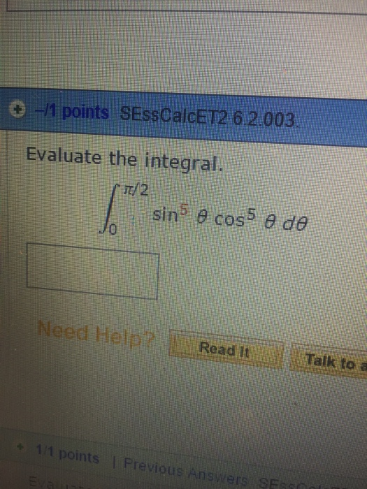 Solved Evaluate the integral. integral_0^pi/2 sin^5 theta | Chegg.com