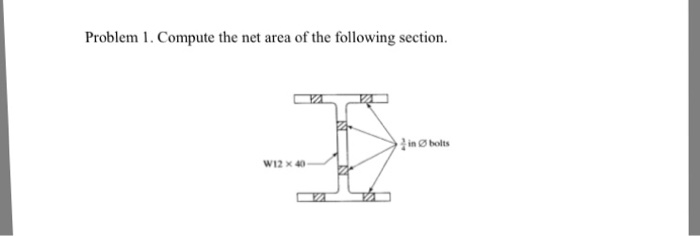 Solved Compute the net area of the following section. | Chegg.com