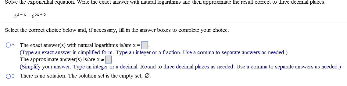 Solved Solve the exponential equation. Write the exact | Chegg.com