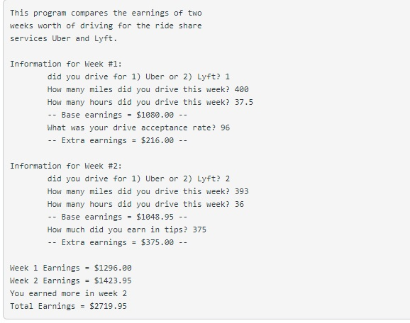 Solved Need To Write A Java Program That Compares Two Weeks 
