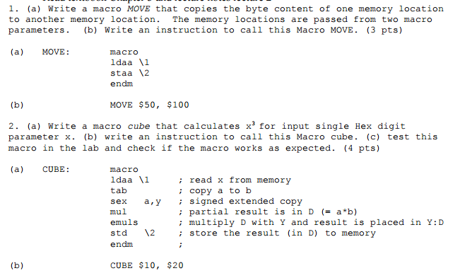 Write a macro MOVE that copies the byte content of | Chegg.com