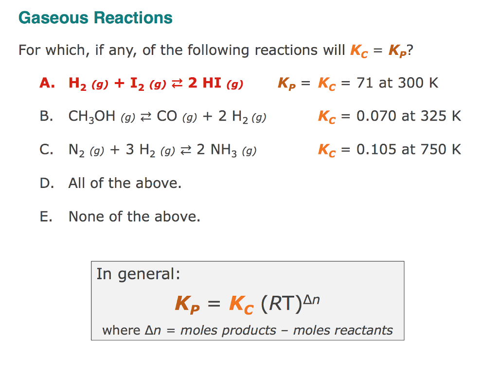 Solved Gaseous Reactions For which, if any, of the following | Chegg.com