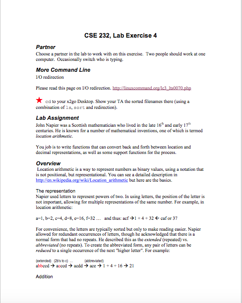 Solved Cse 232 Lab Exercise 4 Partner Choose A Partner In