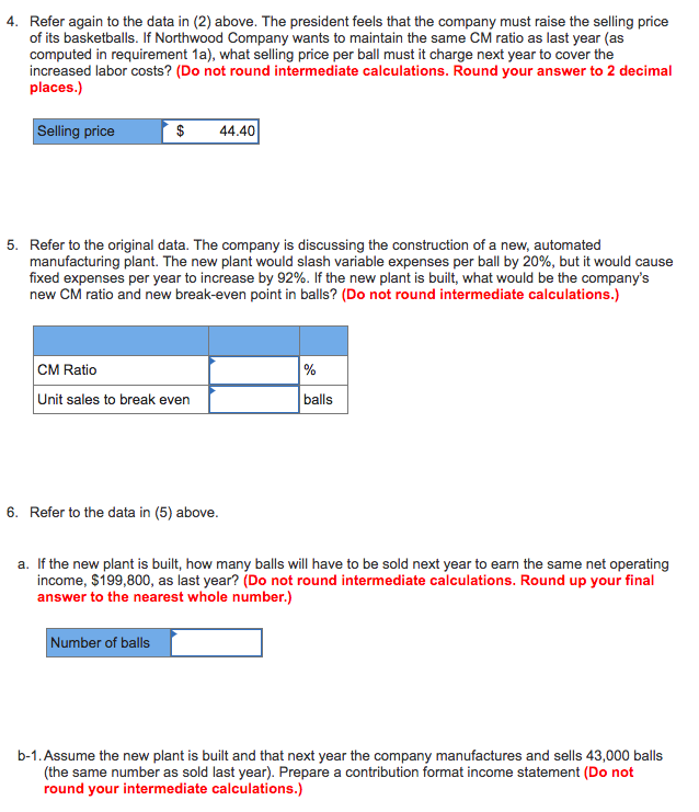 Solved Problem 5-20 Various CVP Questions: Break-Even Point; | Chegg.com