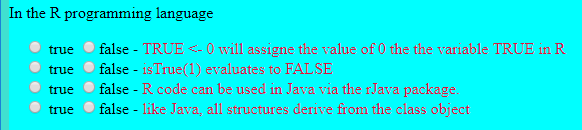 Solved In the R programming language true false- TRUE 0 will | Chegg.com