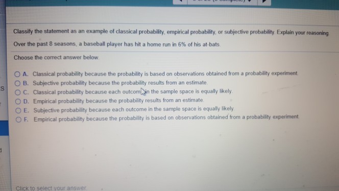 Solved Classify the statement as an example of classical | Chegg.com