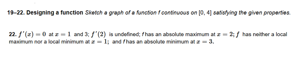Solved 19-22. Designing a function Sketch a graph of a | Chegg.com