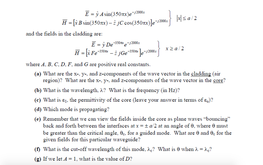 Solved Problem 2. A certain dielectric planar waveguide has | Chegg.com
