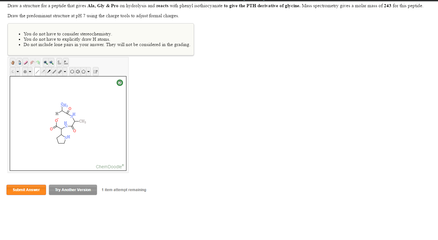 Solved Draw a structure for a peptide that gives Ala, Gly & | Chegg.com
