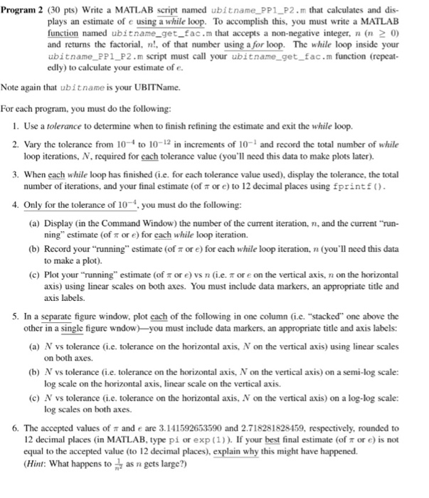 Solved Write a MATLAB script named ubitname_PP1_P2.m that | Chegg.com