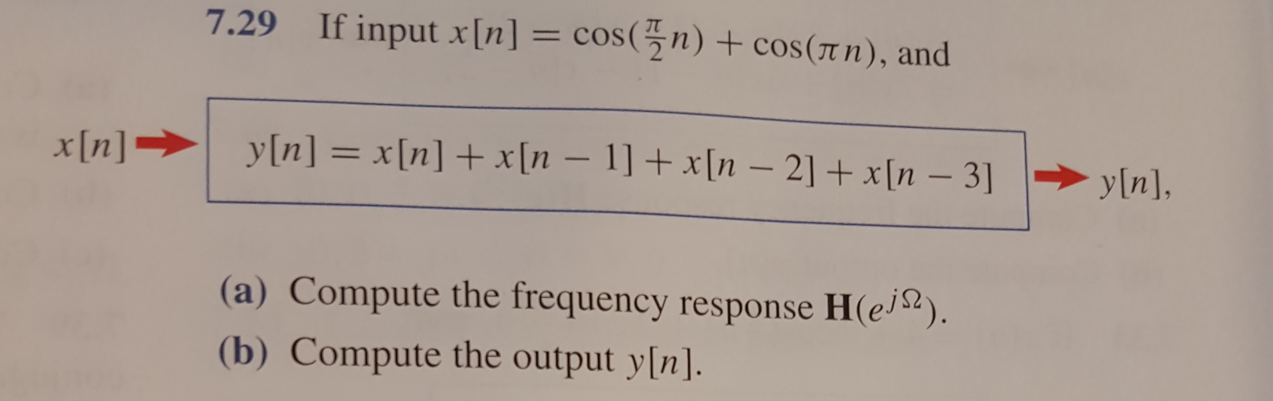 If input x[n] = cos(pi/n) + cos(pi n), and x[n] | Chegg.com