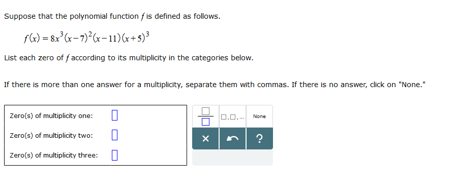 Solved Suppose that the polynomial function fis defined as | Chegg.com