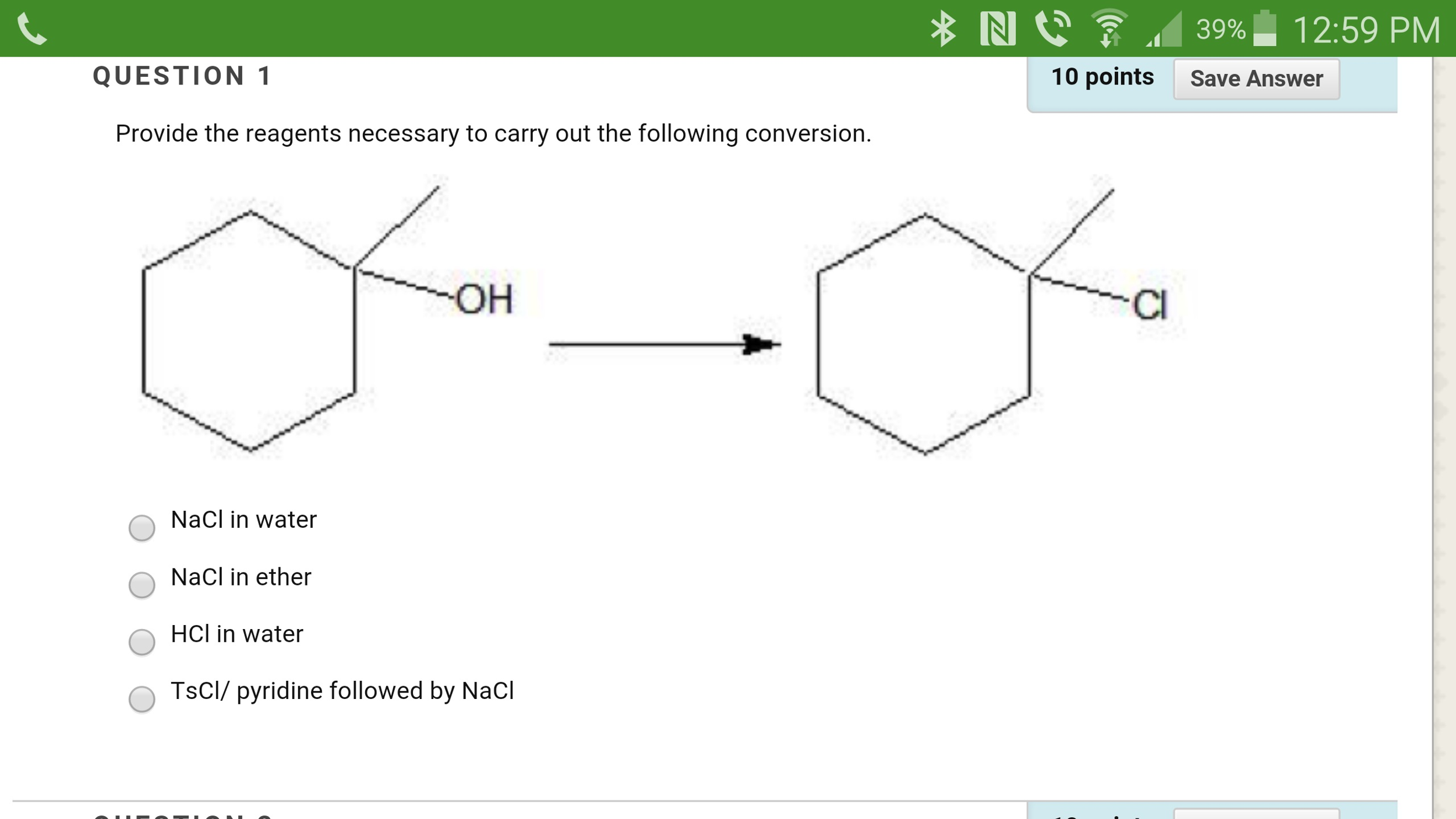 Solved Provide the reagents necessary to carry out the | Chegg.com