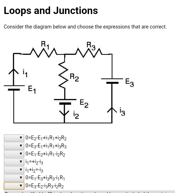 Solved Loops and Junctions Consider the diagram below and | Chegg.com