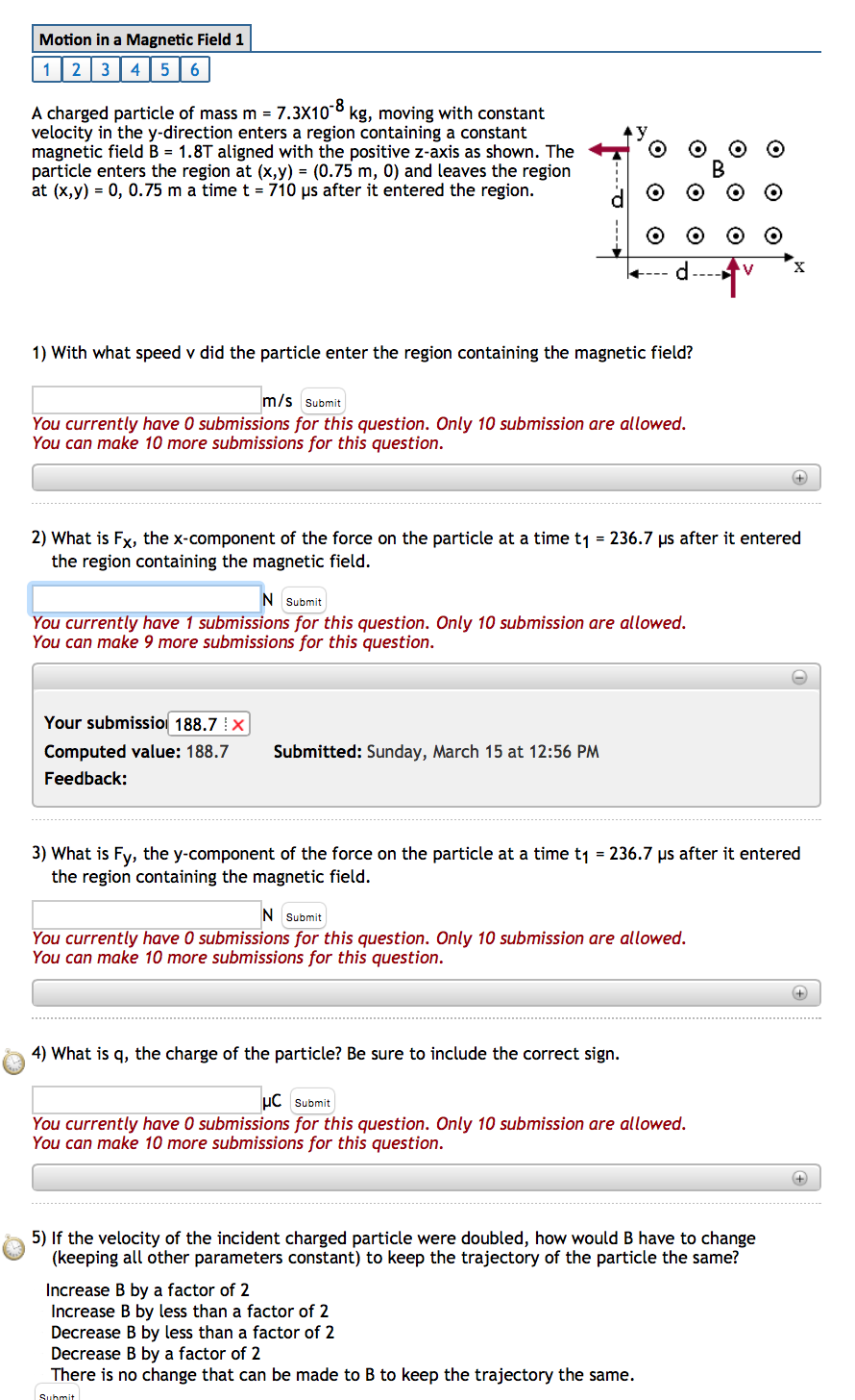 Solved please answer all questions. A charged particle of | Chegg.com