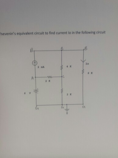 Solved Thevenin's equivalent circuit to find current Io in | Chegg.com