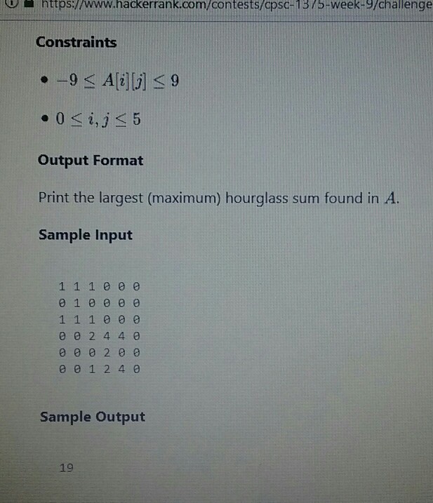 Solved Context Given a 6 × 6 2D Array. A: 1110θθ 1110θθ We | Chegg.com