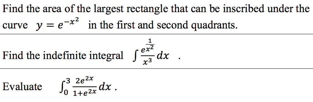Solved Find the area of the largest rectangle that can be | Chegg.com