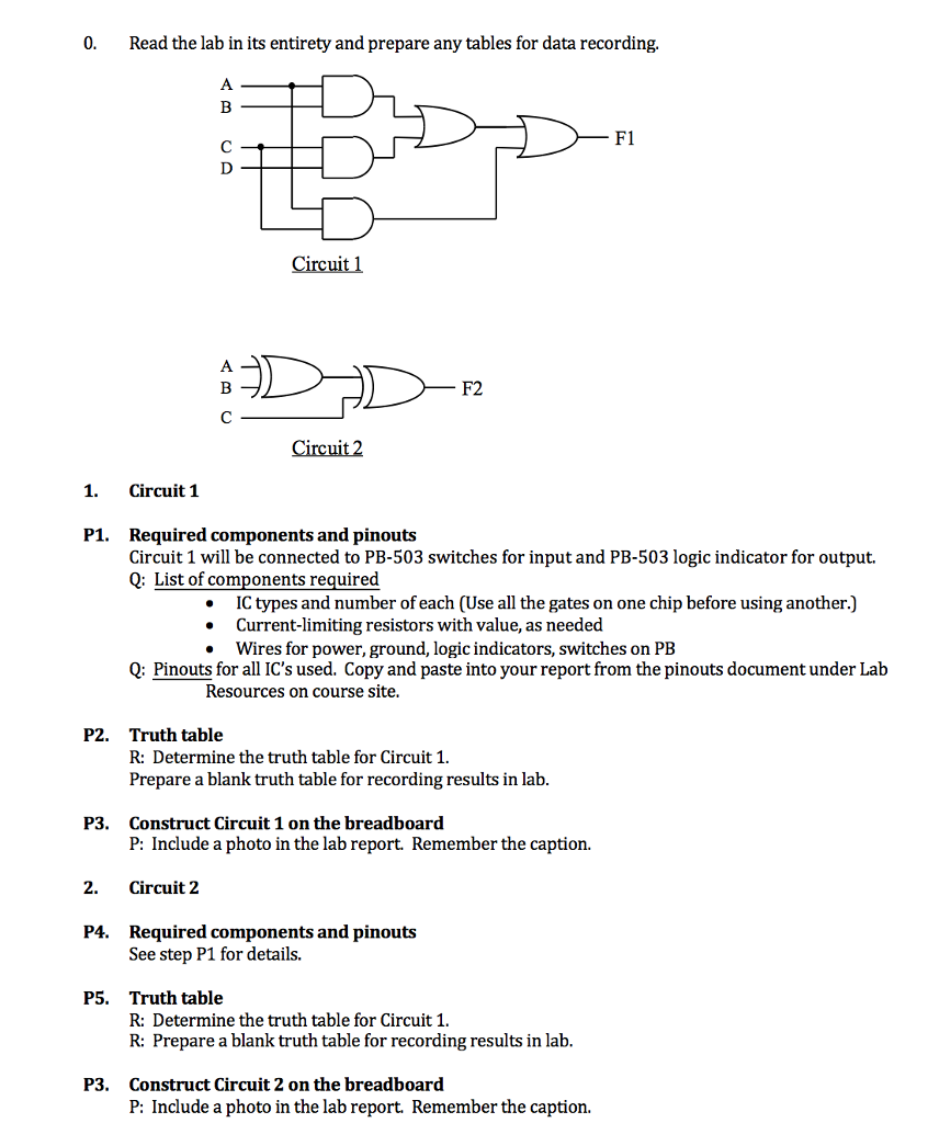 Solved Read the lab in its entirety and prepare any tables | Chegg.com