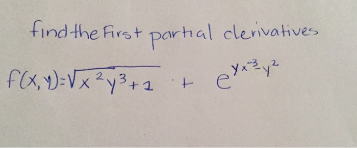 Solved Find the first partial derivatives f(x, y) = | Chegg.com Solved Find the first partial derivatives f(x, y) = | Chegg.com