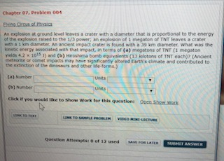 Solved Chapter 07, Problem 004 An explosion at ground level | Chegg.com