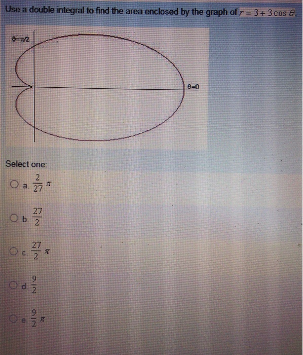 Solved use a double integral to find the area enclosed by | Chegg.com