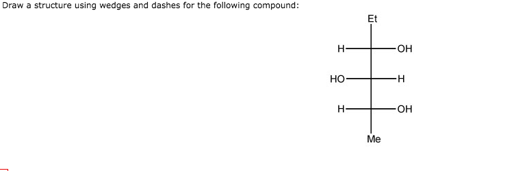Solved Draw a structure using wedges and dashes for the | Chegg.com