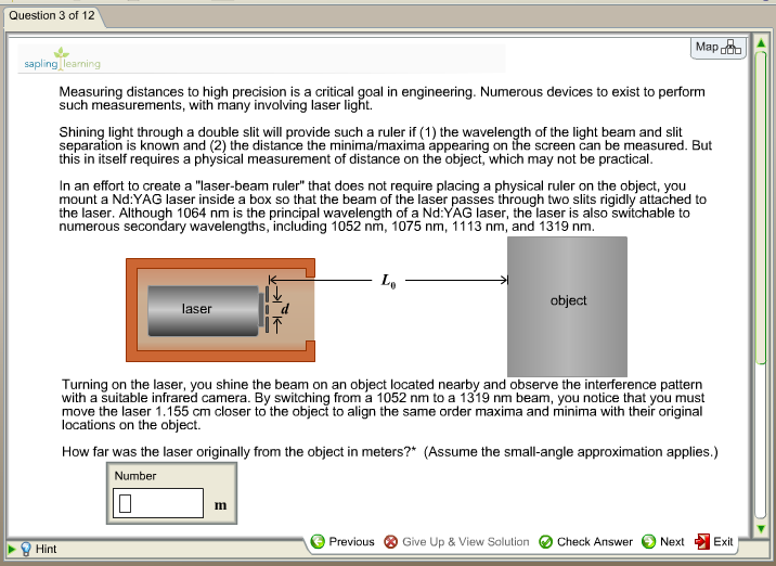 Solved Question 3 of 12 Map A pling Measuring distances to | Chegg.com