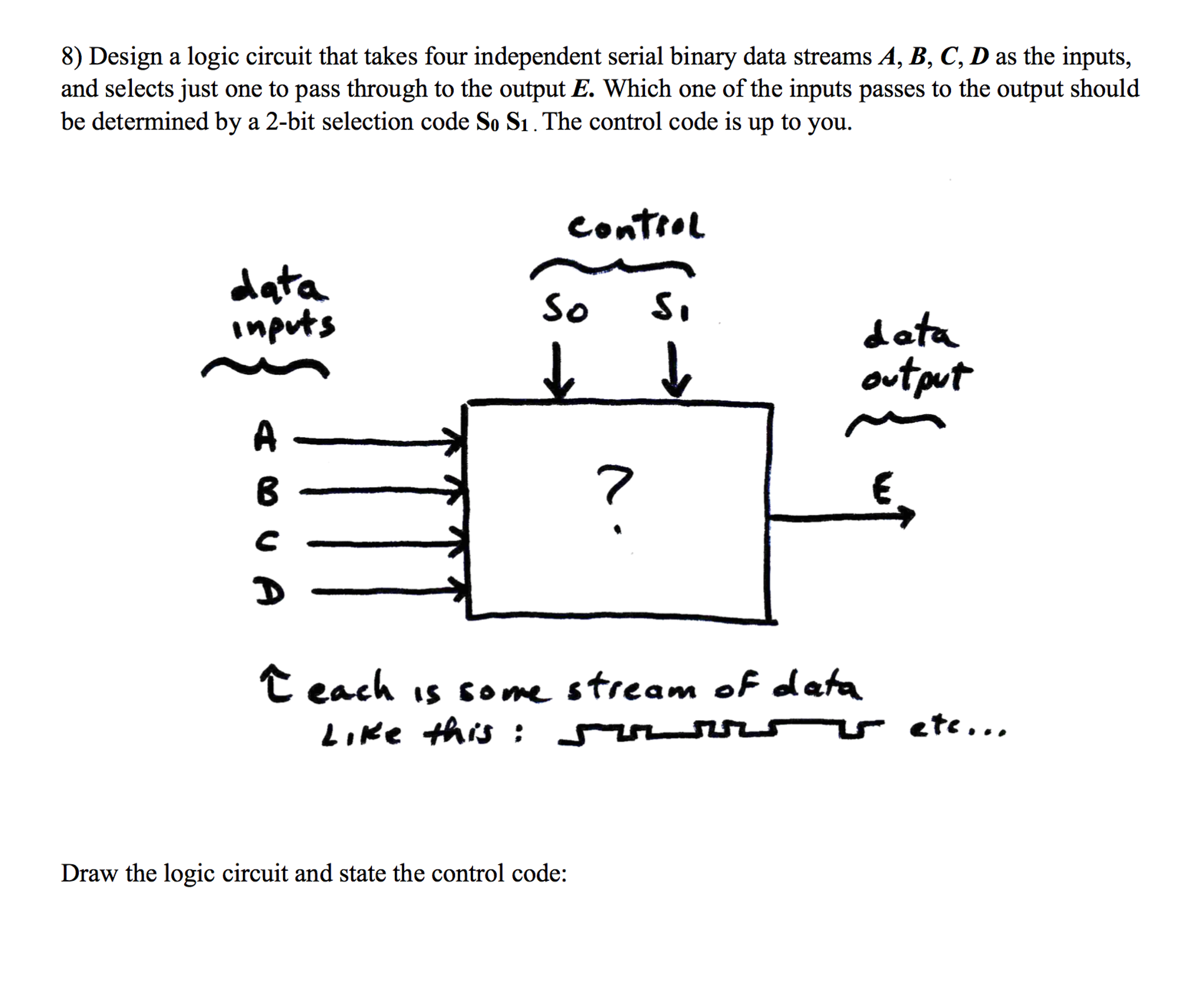 Solved Design a logic circuit that takes four independent | Chegg.com