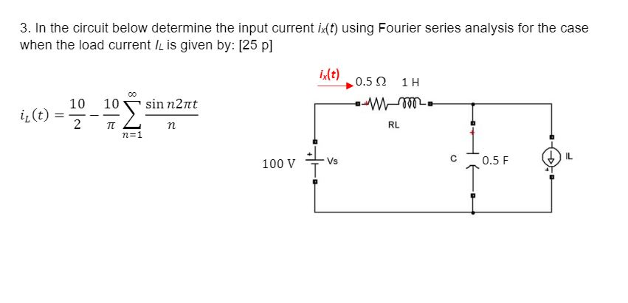 Solved In The Circuit Below Determine The Input Current 0033