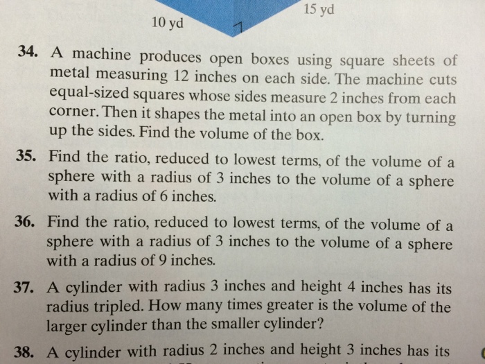 Solved A machine produces open boxes using square sheets of | Chegg.com