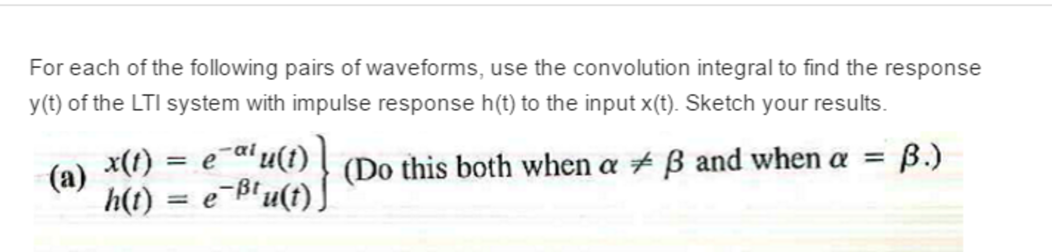 Solved For each of the following pairs of waveforms, use the | Chegg.com