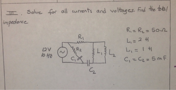 Solved Solve for all currents and voltages. Find the total | Chegg.com