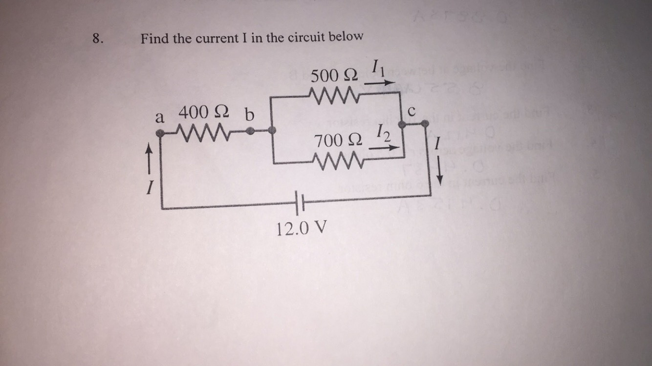 Solved Find the current I in the circuit below | Chegg.com