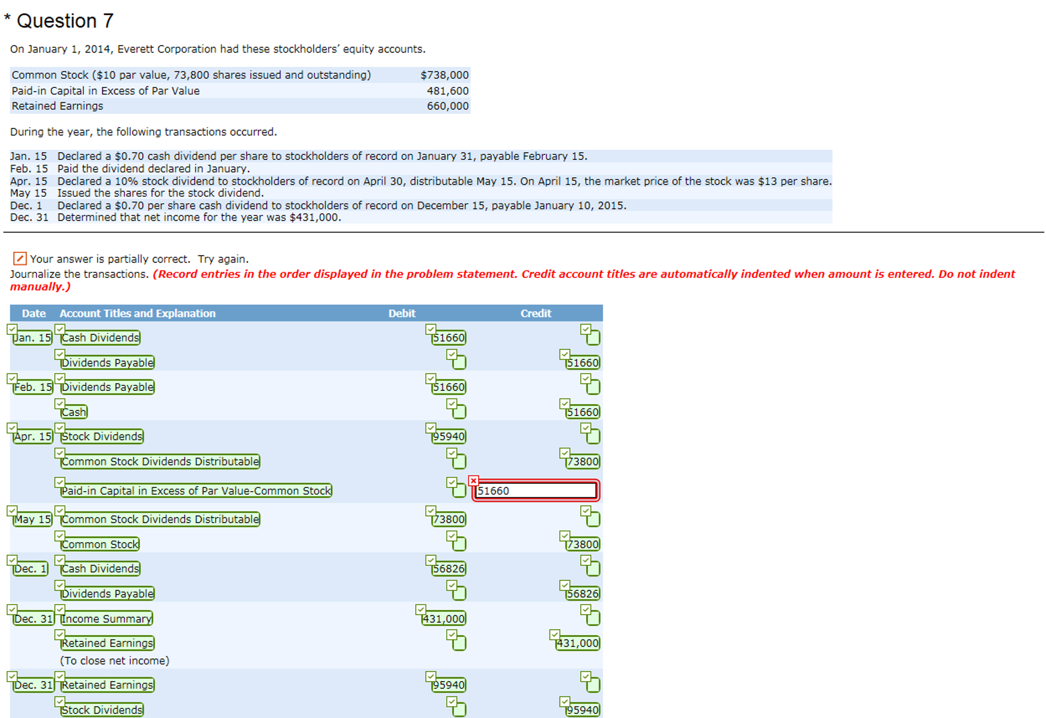 Solved I NEED ASSISTANCE CORRECTING THE INCORRECT PARTS | Chegg.com