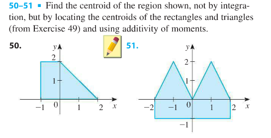 Solved Find the centroid of the region shown, not by | Chegg.com