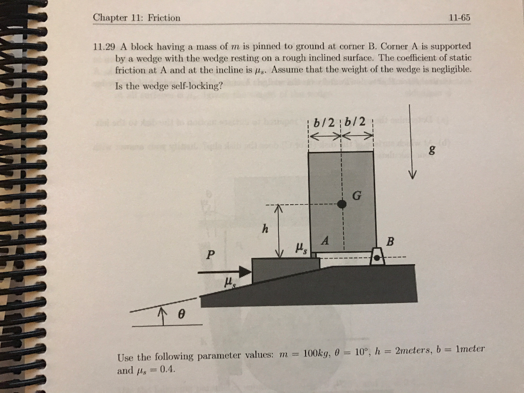 Solved A block having a mass of m is pinned to ground at | Chegg.com