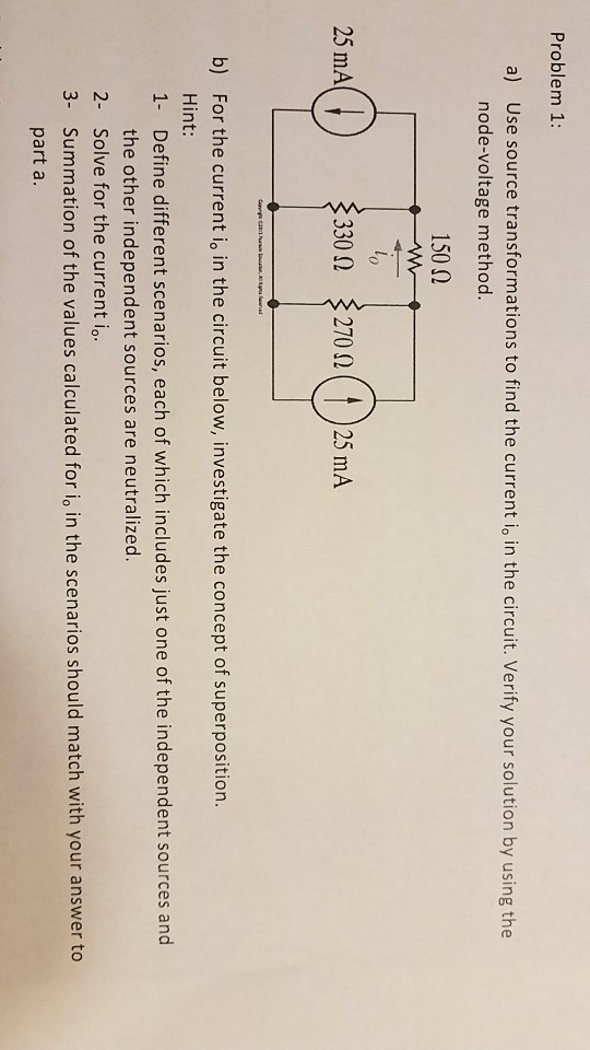 Solved Problem 1 Use Source Transformations To Find The 3791