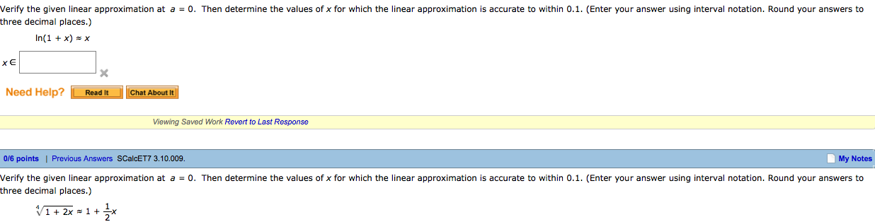Solved Verify The Given Linear Approximation At A 0 Then