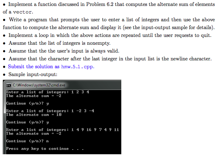 Solved » Implement a function discussed in Problem 6.2 that | Chegg.com