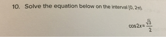 Solved Solve the equation below on the interval [0, 2 pi). | Chegg.com