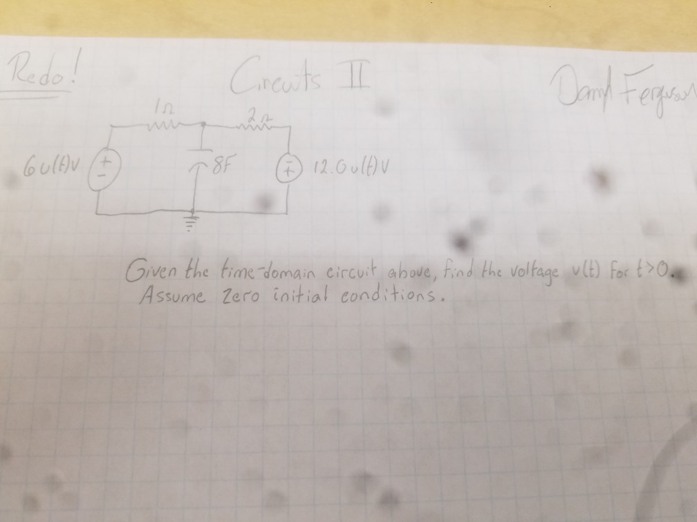 Solved Given the time-domain circuit above, find the | Chegg.com