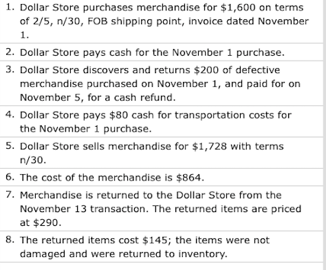 Solved Following are the merchandising transactions for | Chegg.com