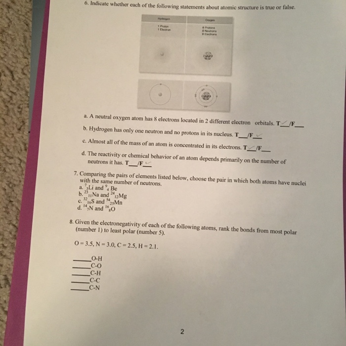 Solved Indicate whether each of the following statements | Chegg.com