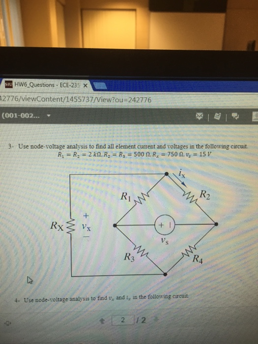 Solved Use node-voltage analysis to find all element current | Chegg.com